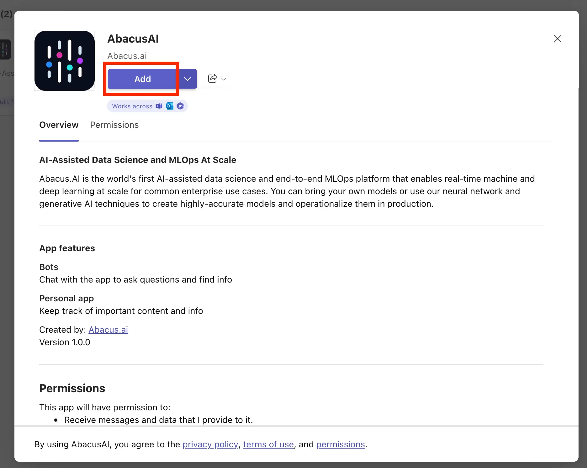 Abacus.AI - Microsoft Teams