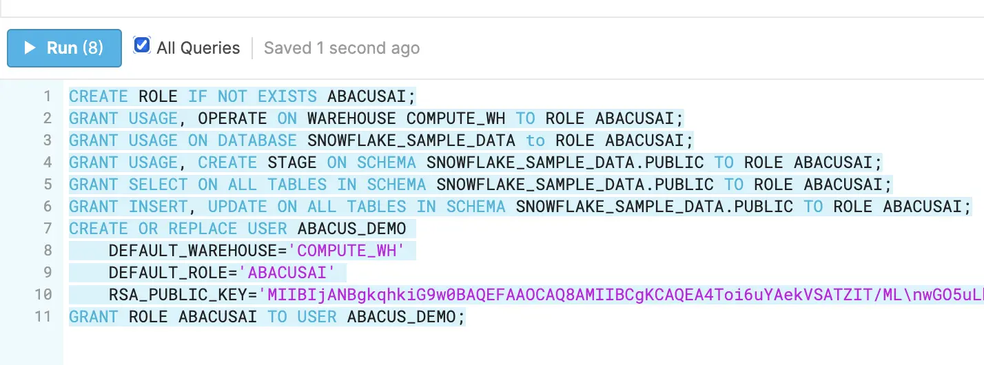 Abacus.AI - Snowflake