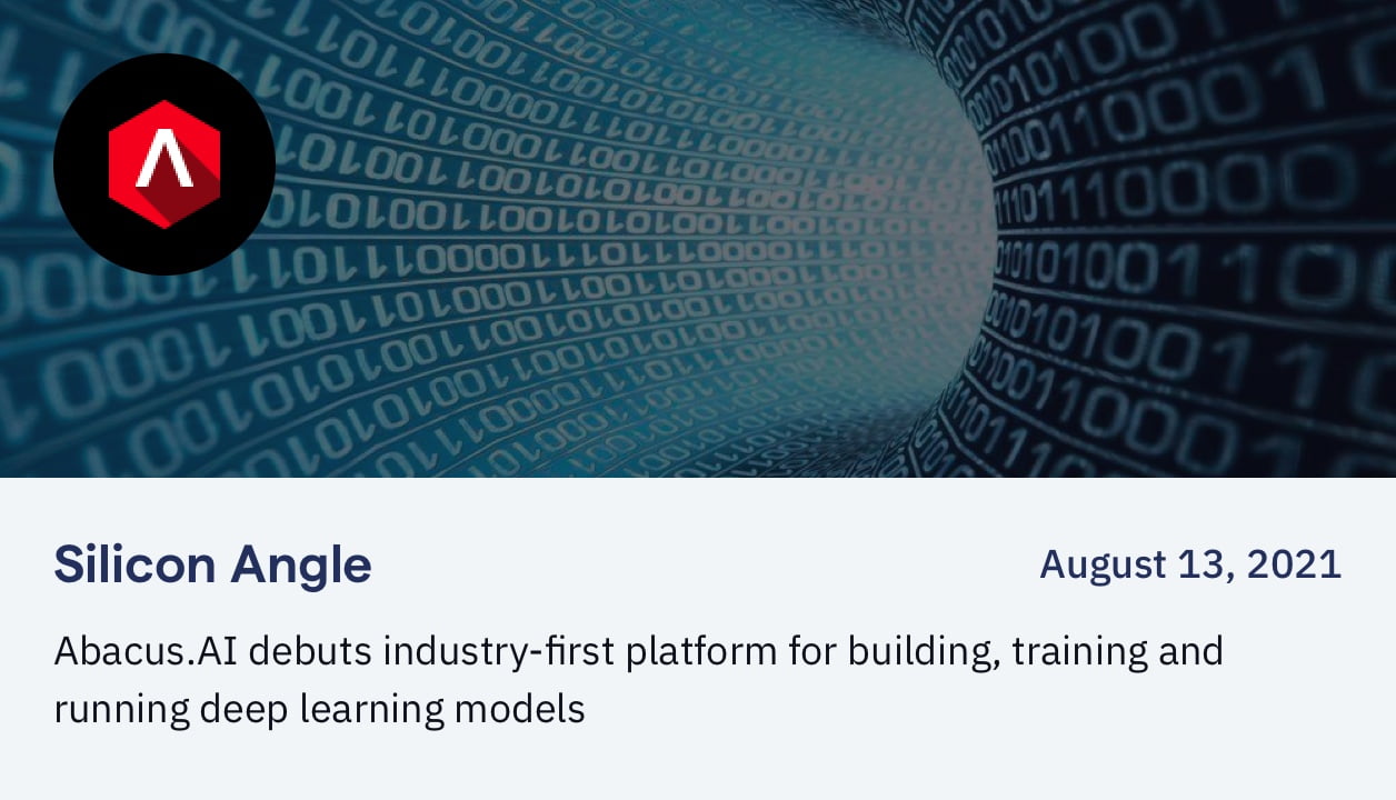 Abacus.AI - Effortlessly Embed Cutting Edge AI In Your Applications.